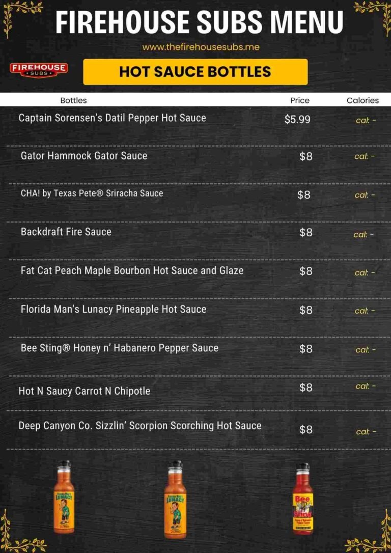 Firehouse Subs Menu With Prices | Updated July 2025
