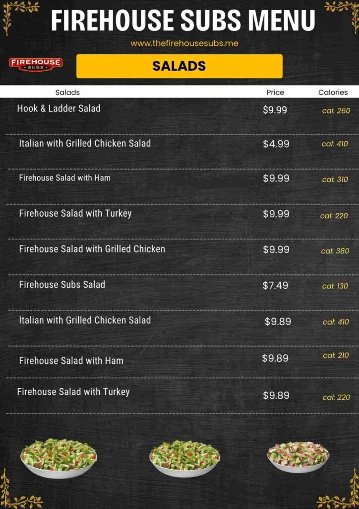 Firehouse Subs Menu With Prices | Updated July 2025